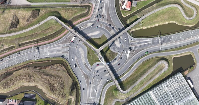Traffic Intersection, De Snelbinder, Naaldwijk, the Netherlands ...