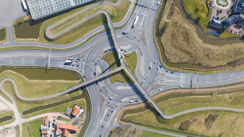 Traffic Intersection, De Snelbinder, Naaldwijk, the Netherlands ...