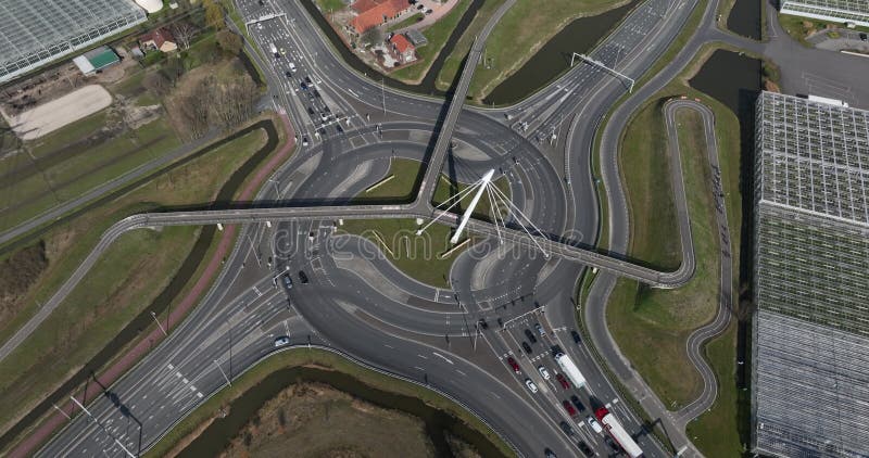 Traffic Intersection, De Snelbinder, Naaldwijk, the Netherlands ...