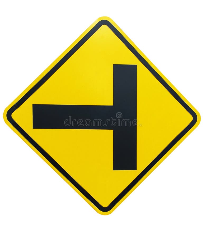 Traffic Intersection Sign Isolated on White Background Stock Photo ...