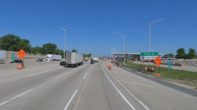 Traffic on Interstate 294 Highway at Rush Hour Under Clear Blue Sky in ...