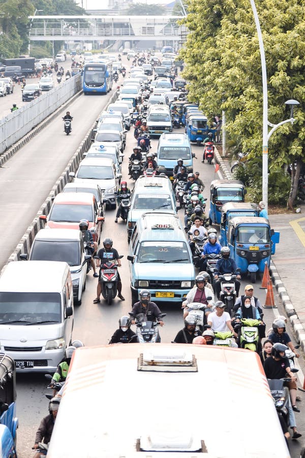 Traffic in Jakarta Largest City. Jakarta, Indonesia, May 7 2024 ...