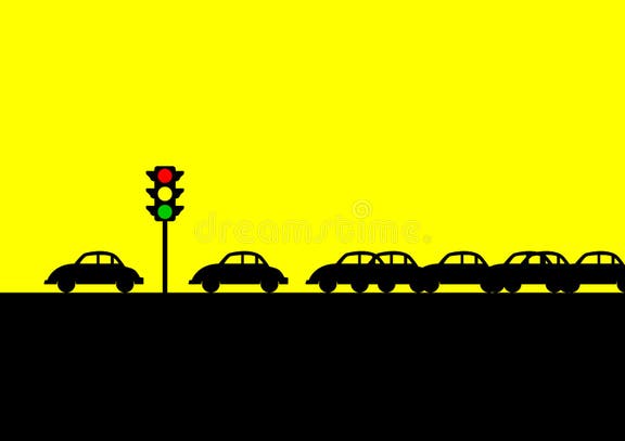 Traffic Jam Red Light Stock Illustrations – 853 Traffic Jam Red Light ...