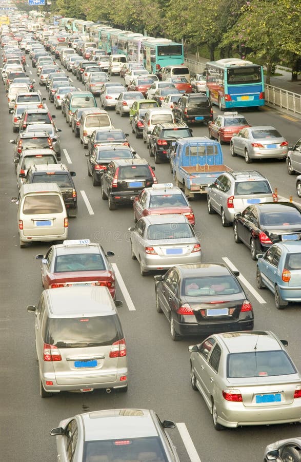 Traffic jam stock photo. Image of road, chinese, hiking - 15104284