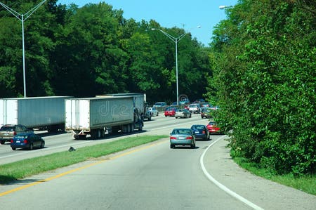 Traffic Jam 3 stock photo. Image of slow, road, trees, rush - 223568