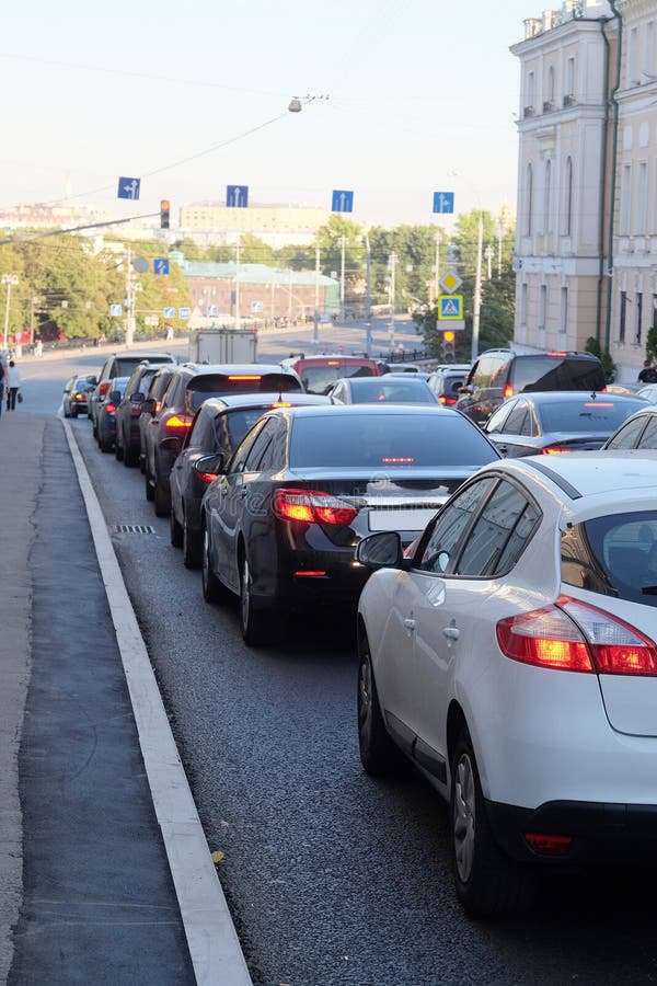 Traffic jam stock photo. Image of driving, prospekt, russia - 58613072