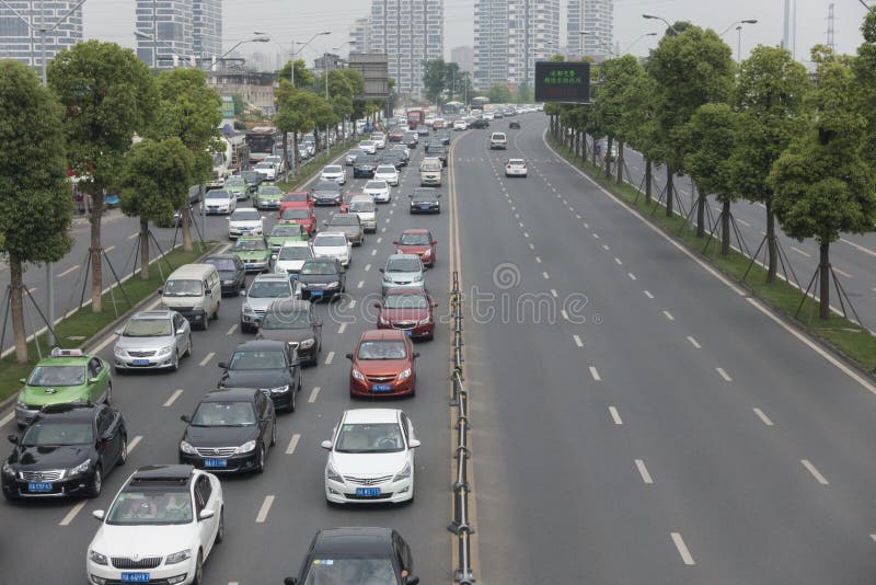Traffic Jam.chengdu editorial image. Image of light, motor - 70871695