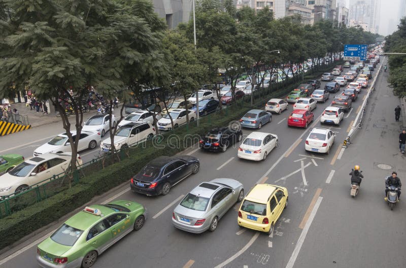 Traffic Jam.chengdu editorial photo. Image of dual, automobile - 71334356