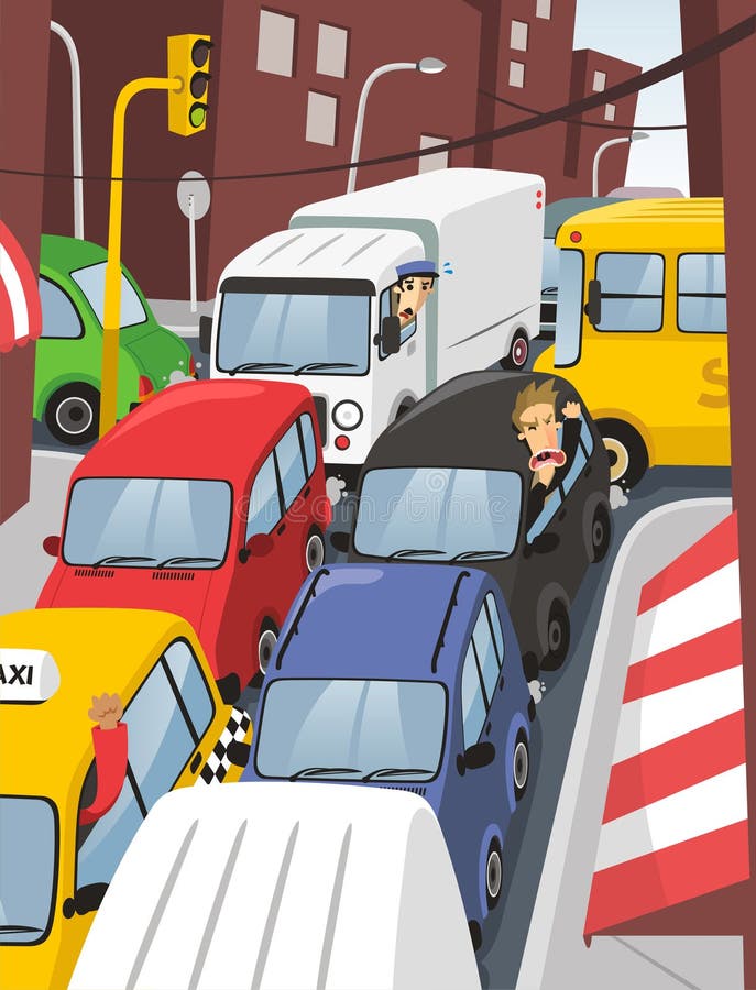 Traffic Jam City Stock Illustrations – 1,292 Traffic Jam City Stock ...