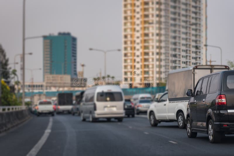 Traffic Jam on Express Way in Rush Hour Stock Image - Image of ...