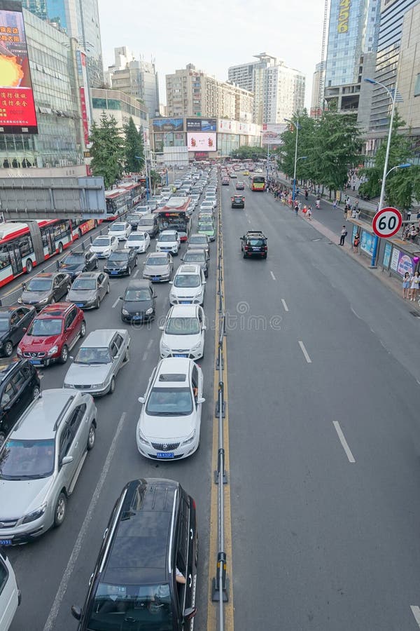 Traffic Jam.chengdu editorial photo. Image of crowded - 70871806