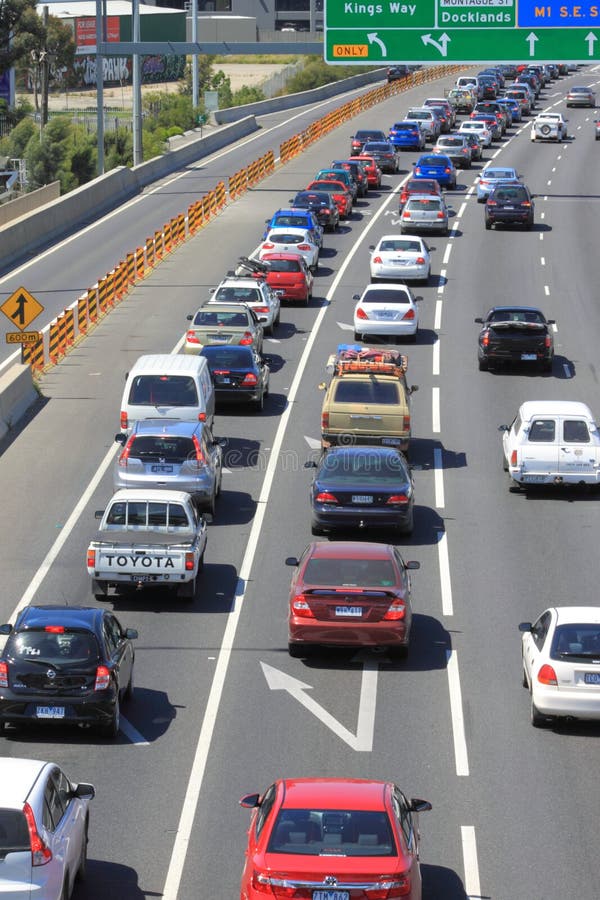 Traffic Jam Highway Melbourne Australia Editorial Stock Photo - Image ...