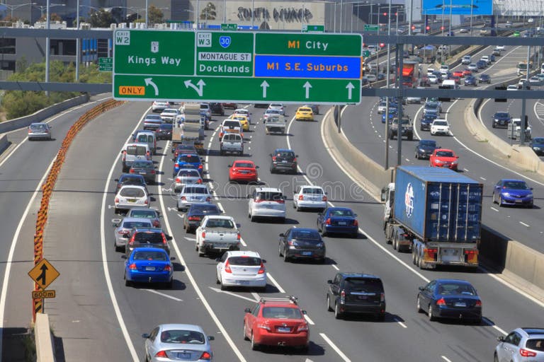 Traffic jam Melbourne editorial photo. Image of modern - 34411116
