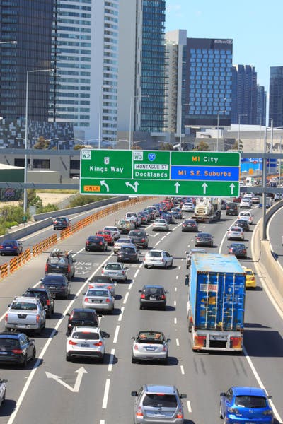 Traffic Jam Highway Melbourne Australia Editorial Photo - Image of ...
