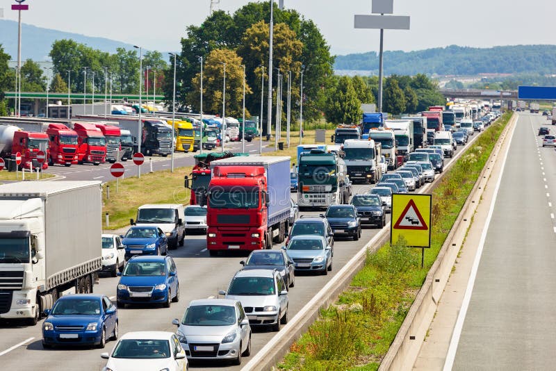 Traffic Jam 3 stock photo. Image of slow, road, trees, rush - 223568