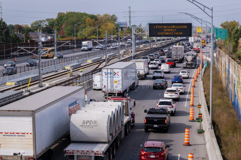 Traffic Jam Highway 10 Brossard Stock Photos - Free & Royalty-Free ...