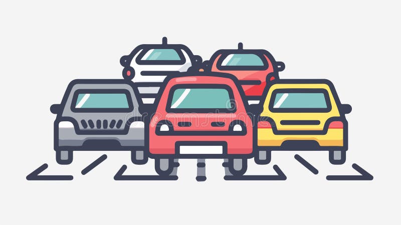 Traffic Jam Icon for Traffic Concepts, Highway Congestion Symbol Stock Vector - Illustration of ...