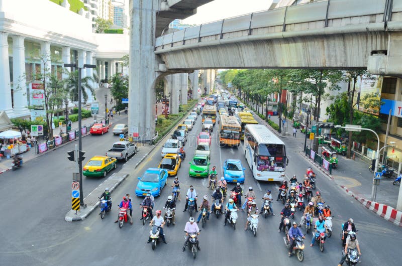 Traffic jam intersection editorial stock image. Image of stressful ...