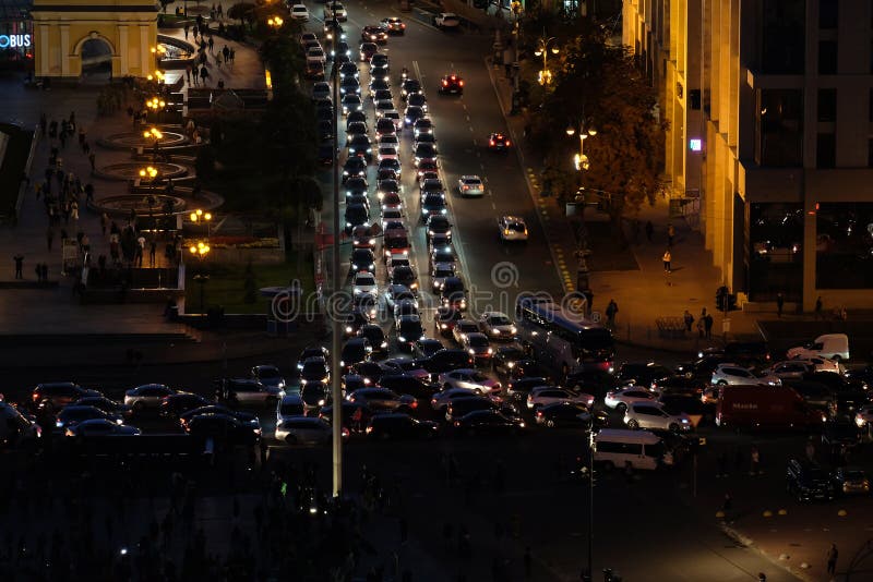 Traffic Jam on Khreshchatyk in Kiev Editorial Photography - Image of ...