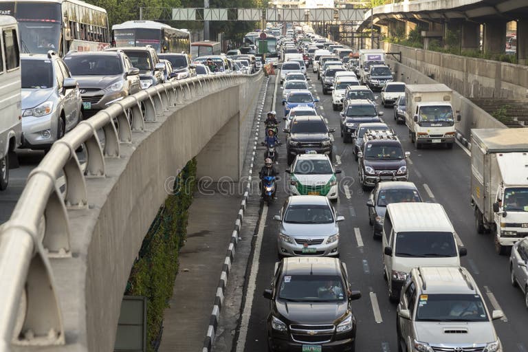 Traffic Jam Problem in Metro Manila Editorial Photo - Image of front ...