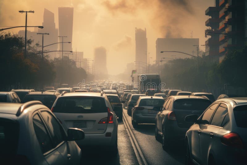 Traffic Jam on the Road in the City. Traffic Jam Concept, Car Traffic ...