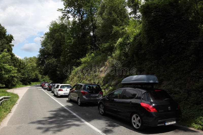 Traffic Jam on the Rural Road Editorial Photo - Image of croatia ...