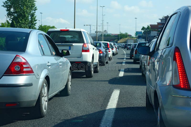 Traffic Jam stock photo. Image of commuting, busy, cars - 31447288