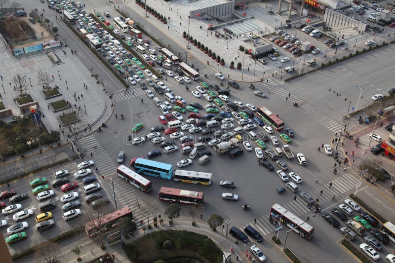 Traffic Jam in Xi an, China Editorial Stock Photo - Image of industrial ...