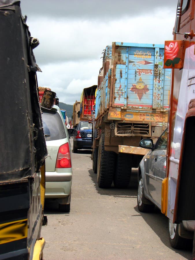 Traffic Jammed India stock image. Image of halt, transport - 3092247