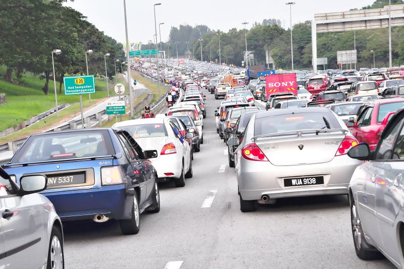 Traffic Jammed at Malaysia editorial image. Image of lorry - 20590040