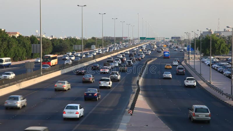 Traffic in Kuwait City stock video. Video of highway - 48414627