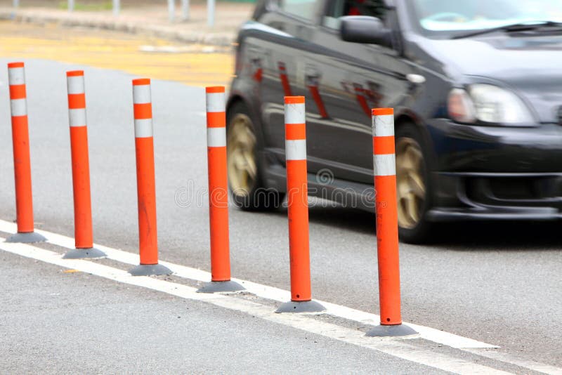 Traffic Control Bollards stock image. Image of signal - 21452389