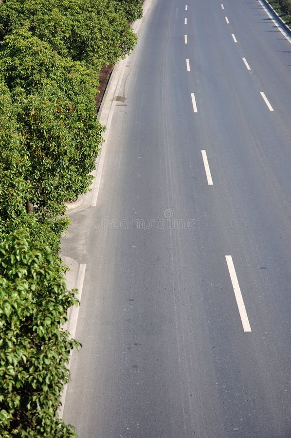 Traffic lanes on road stock photo. Image of trees, lines - 21680554