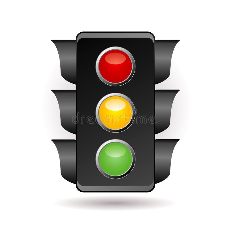 Traffic Light & Status Bar Stock Vector - Illustration of lamps, auto ...