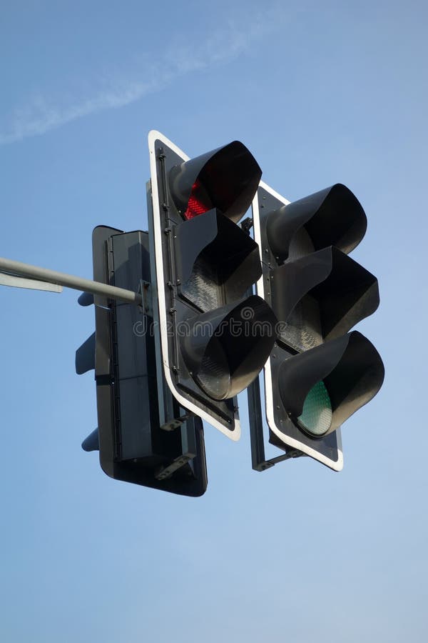 Empty City Road Pedestrian Crossing Traffic Lights Sunny Stock Photos ...