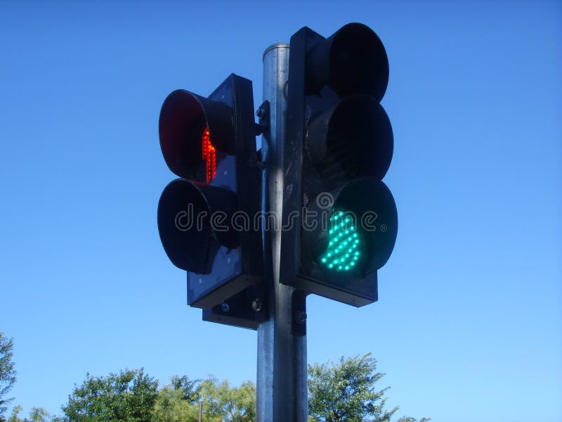 Green Color on the Traffic Light Stock Photo - Image of city, color ...