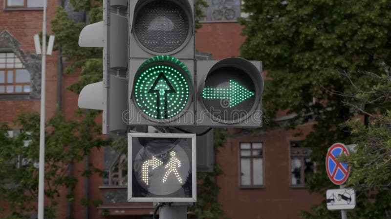 Traffic Light Adjusting Traffic at the Crossroads of Moscow Stock Image ...