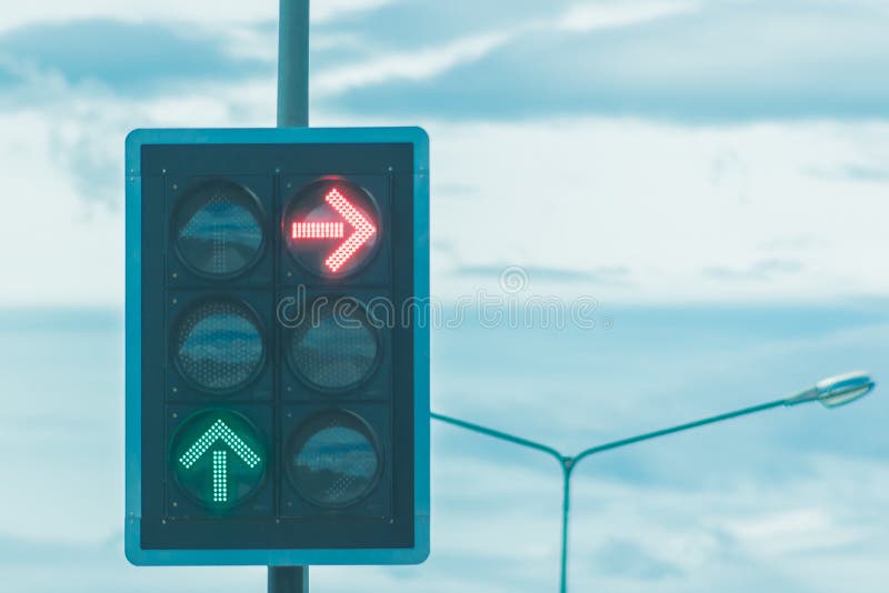 Traffic light with arrow stock photo. Image of light - 84266840