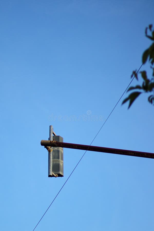 A Traffic Light with the Back Stock Photo - Image of sign, yellow ...