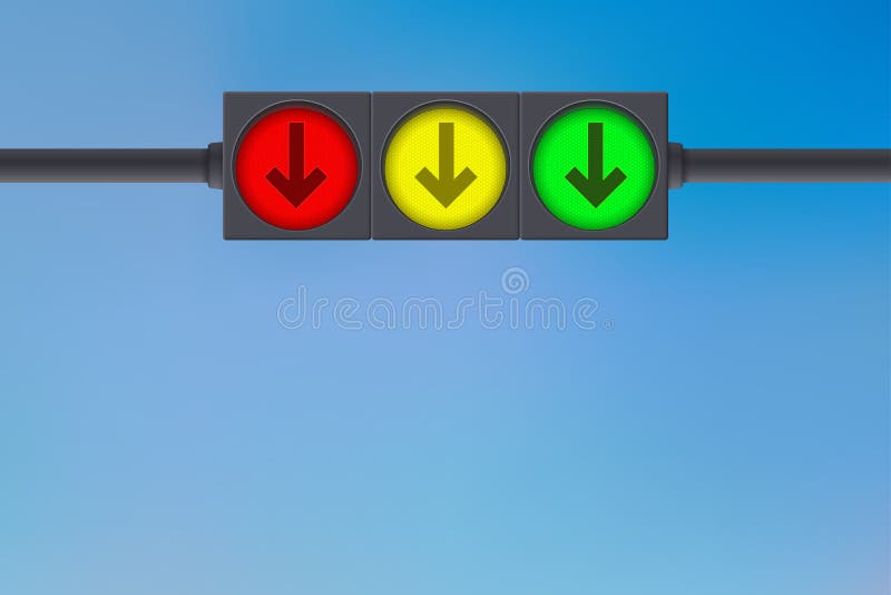 Traffic Light on the Background the Blue Sky. Stock Vector ...