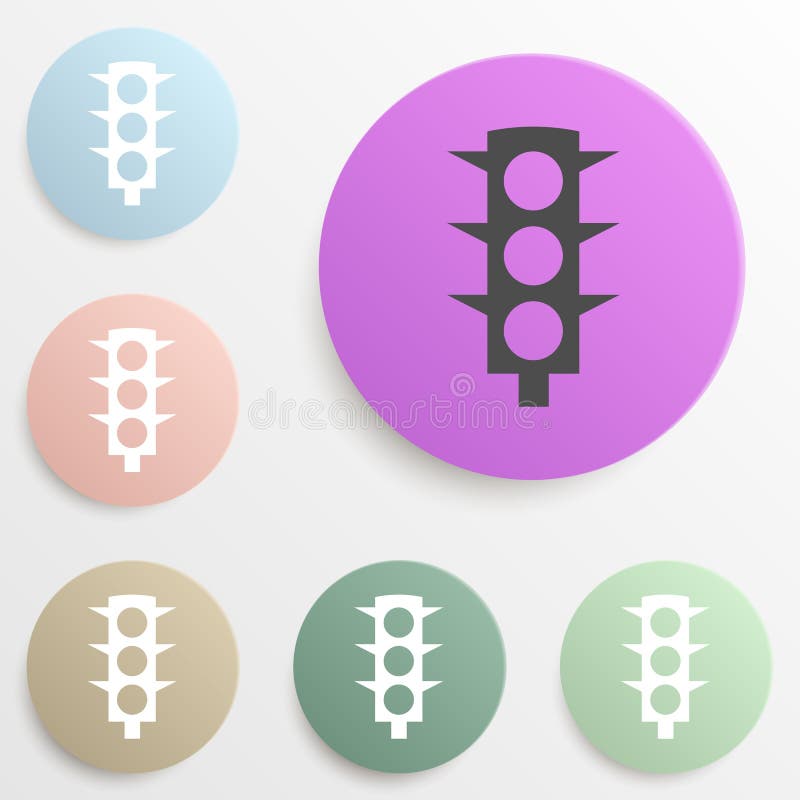 Traffic Light Badge Color Set. Simple Glyph, Flat Vector of Web Icons ...