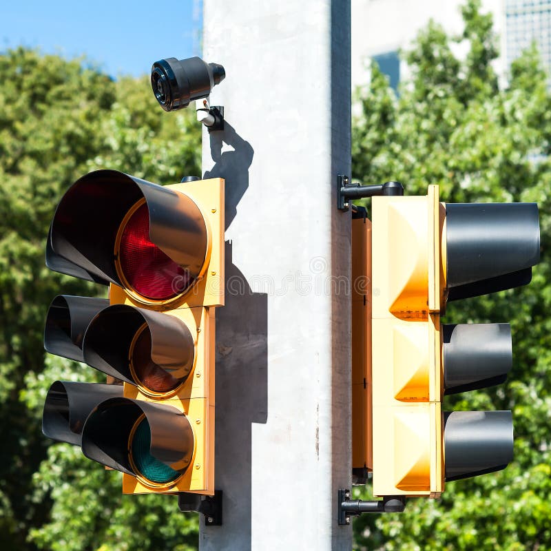 Traffic light with beeper stock image. Image of safety - 77443599