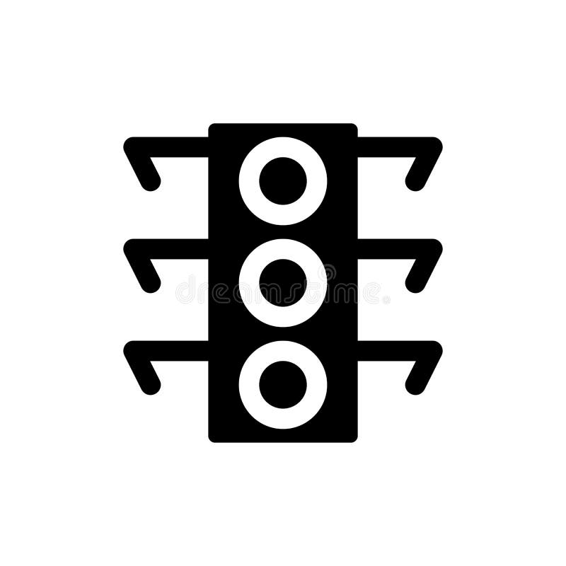 Traffic Light Black Glyph Ui Icon Stock Vector - Illustration of ...