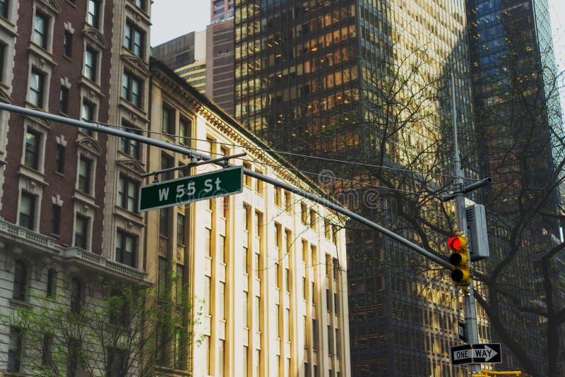 Street sign in NYC stock photo. Image of city, west - 140260118