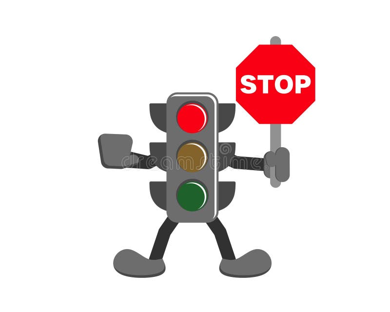 Traffic light character stock vector. Illustration of cartoon - 275237097