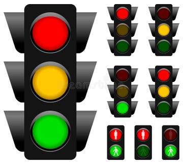 Traffic Light Collection stock vector. Illustration of colors - 21830989