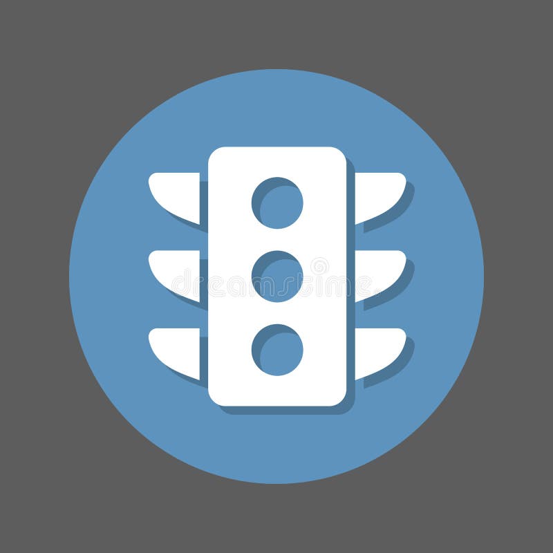 Traffic Light Flat Icon. Round Colourful Button, Circular Vector Sign ...