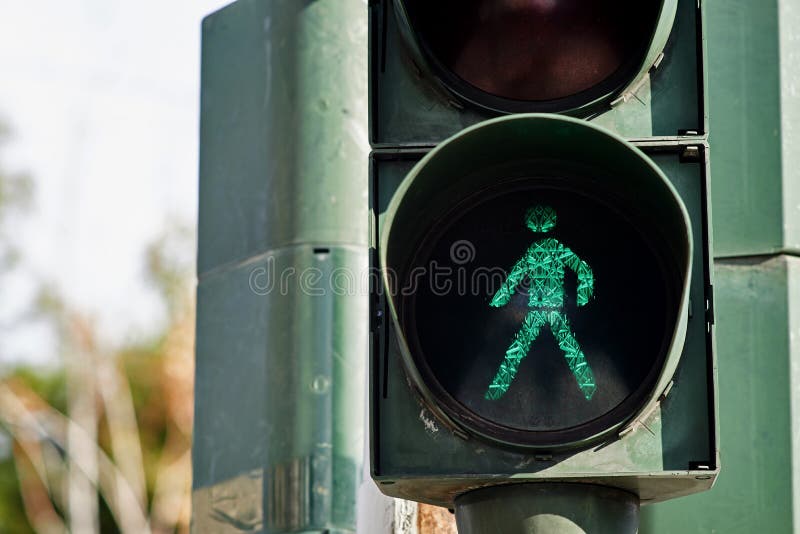 Green Man Traffic Light