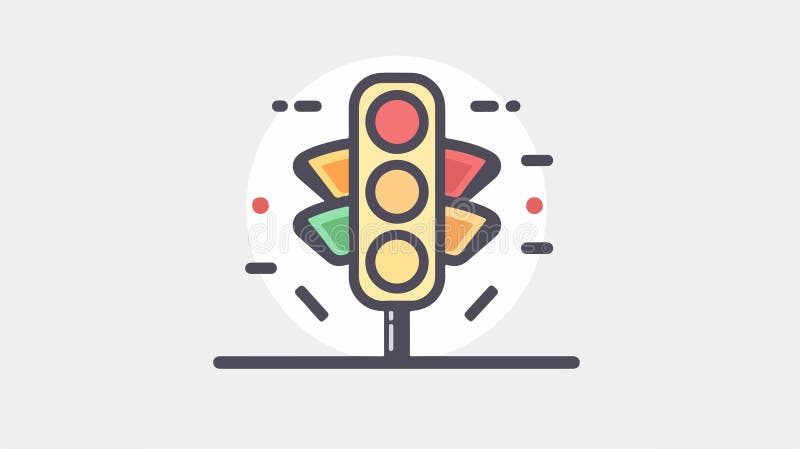 Modern Traffic Light Icon for Traffic and Road Safety Concepts Stock ...