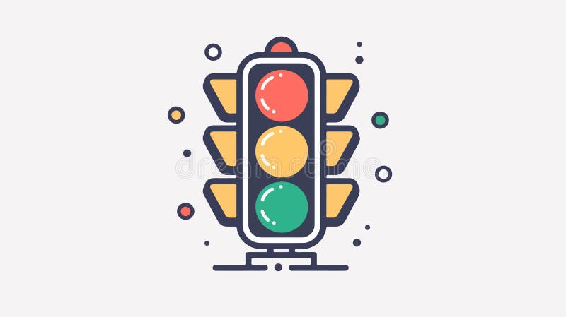 Modern Traffic Light Icon for Traffic Related Concepts Stock Vector ...